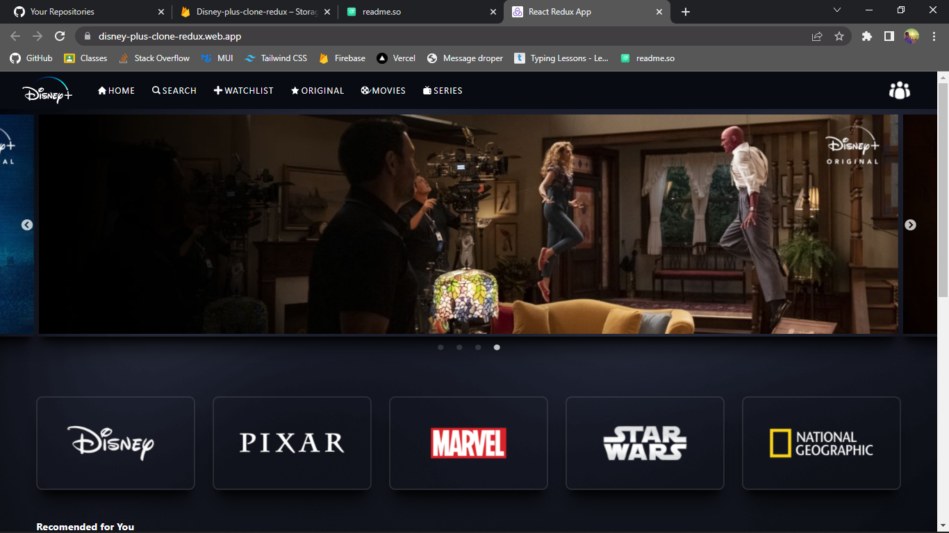 GitHub - AakashJyoti/Disney-Plus-Clone: Disney Plus Clone using React-Redux and Firebase